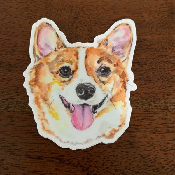 Corgi Sticker, Corgi Die Cut Vinyl Sticker, Pembroke Corgi Sticker ...