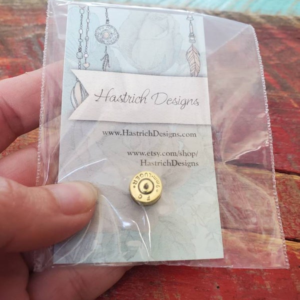 Handmade Spent Bullet Tie Tack Bullet Hat Pin Bullet Lapel Pin Men's ...