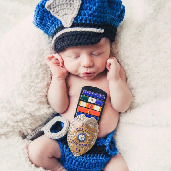 Newborn Police Outfit Baby Police Outfit Newborn Police Officer Baby ...