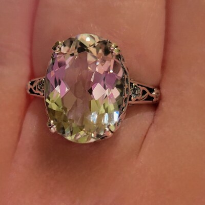 Ruby Ring/ Sterling Silver/ 20ct Big Huge Square Cut Simulated Red Gem ...