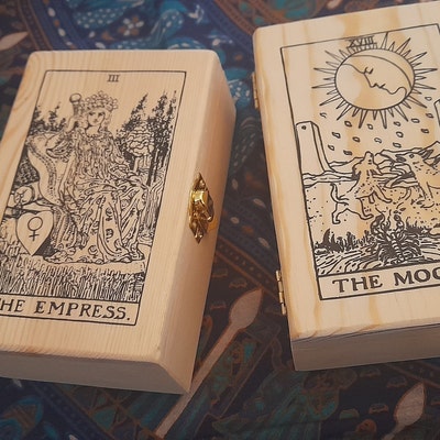 Tarot Cards Box 13 Designs,handcrafted for Storing Your Cards , Hinged ...