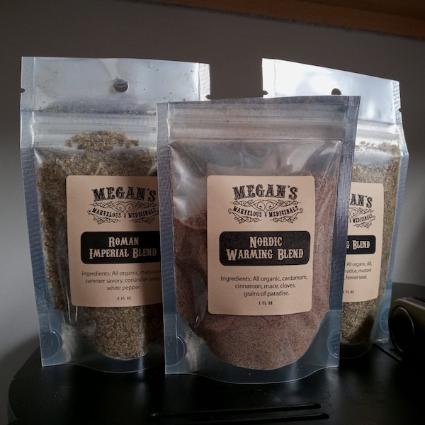 Medieval Spice Mix Gift Set, Set of 3, Culinary Herbs, Grains of ...
