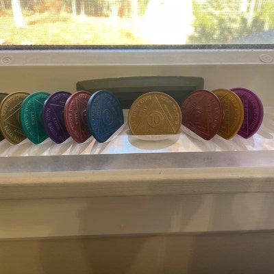 Sobriety Gift, Gift for Sponsor Sponsee, AA Chip Holder Tray, AA Coin ...