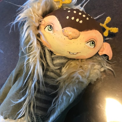 Mini Man Rag Doll, Fabric Bearded Man Doll, Man Beard Doll,handmade ...