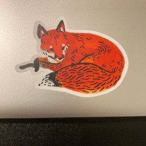 Red Fox Animal Sticker Waterproof Vinyl Sticker - Etsy