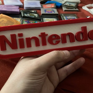 Nintendo Video Game Logo Sign 8.5in 3D Printed Man Cave - Etsy