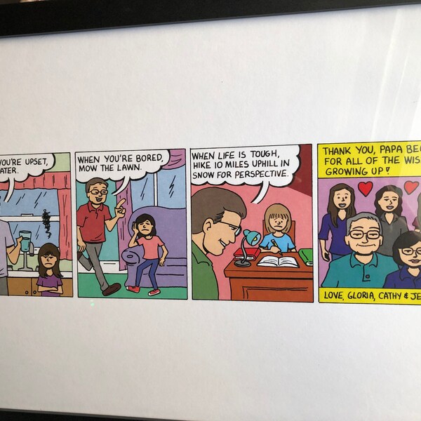 CUSTOM Color Comic Strip Made to Order - Etsy