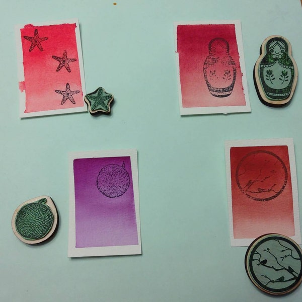 Adirondack Chair Stamp: Wood Mounted Rubber Stamp - Etsy