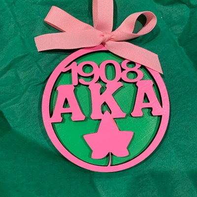 AKA Inspired Door Hanger, Wood Round - Etsy