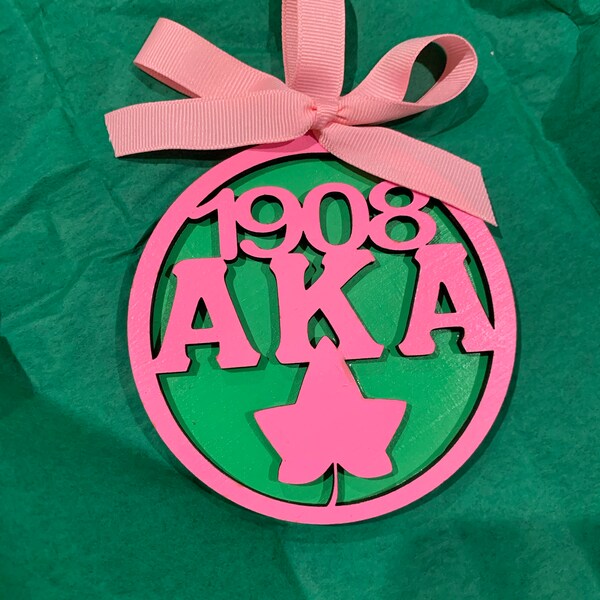 AKA Inspired Door Hanger, Wood Round - Etsy