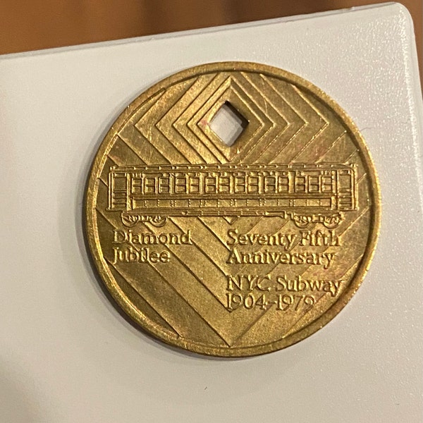1979 NYC Subway Token Cut Out Diamond Jubilee MTA NYCTA New York City ...