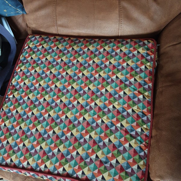 Chunky Floor Cushion. Boxed Cushion With Piping. - Etsy UK