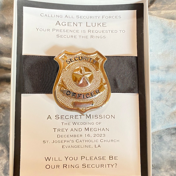 Will You Be My Ring Security / Ring Bearer Invitation - Etsy
