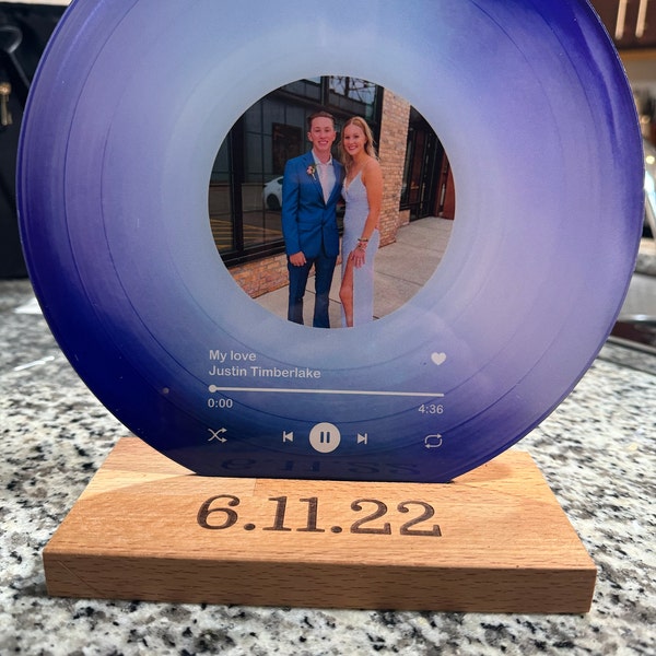 Personalized Song Record - Birthday Gift for Her - Anniversary Gift for ...