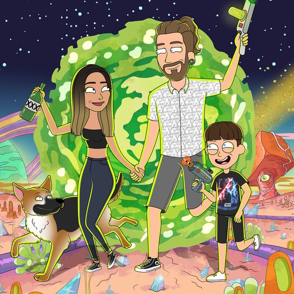 We Draw You in Your Favorite Animated TV Show Style, Custom Cartoon ...