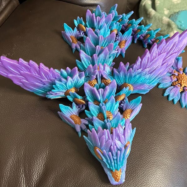 Fire Sprite Dragon STL Print Files, Articulating Flexi Wiggle Pet ...