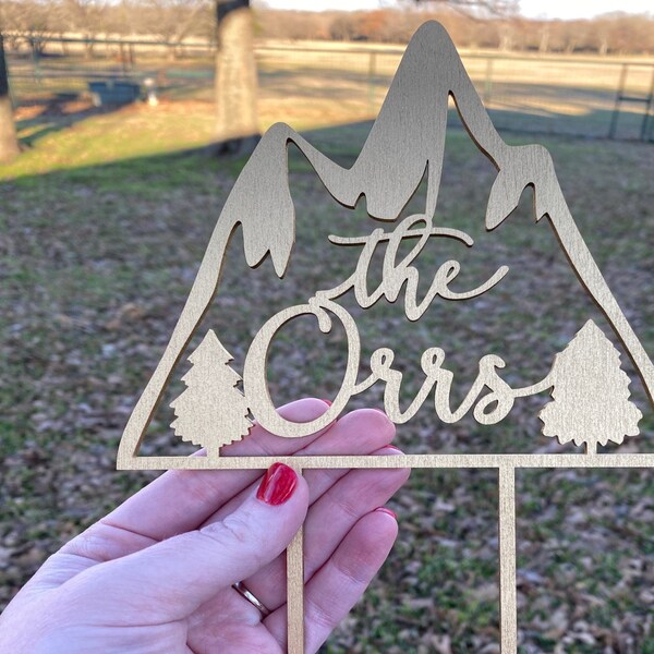 Custom Mountain Cake Topper, Wedding Cake Topper, Unique Wedding Cake ...