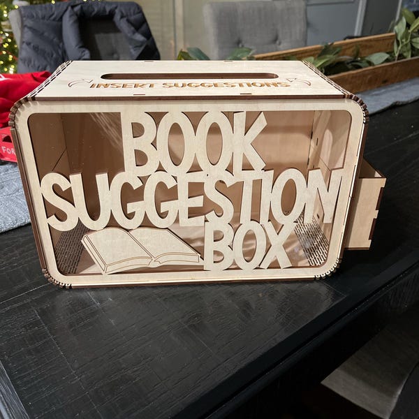Lasercut Library Book Suggestion Box - Etsy