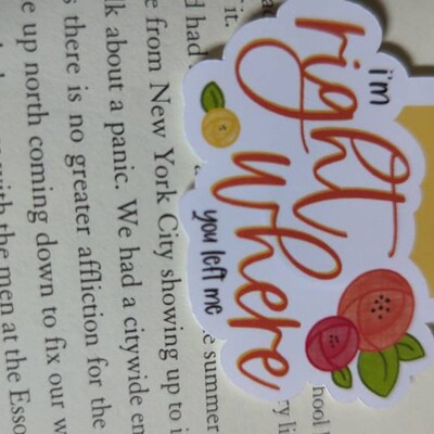 Just One More Page Sticker Bookish Sticker Cute Book Sticker Bookish ...