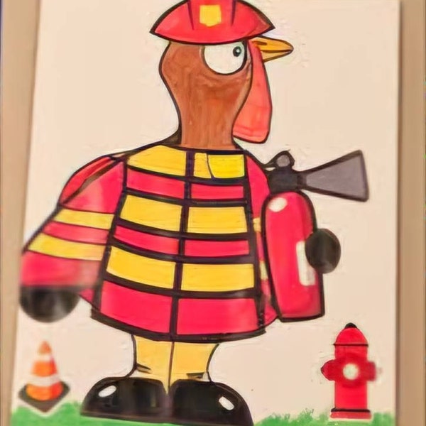 Disguise a Turkey-firefighter Disguise-resizable! - Etsy