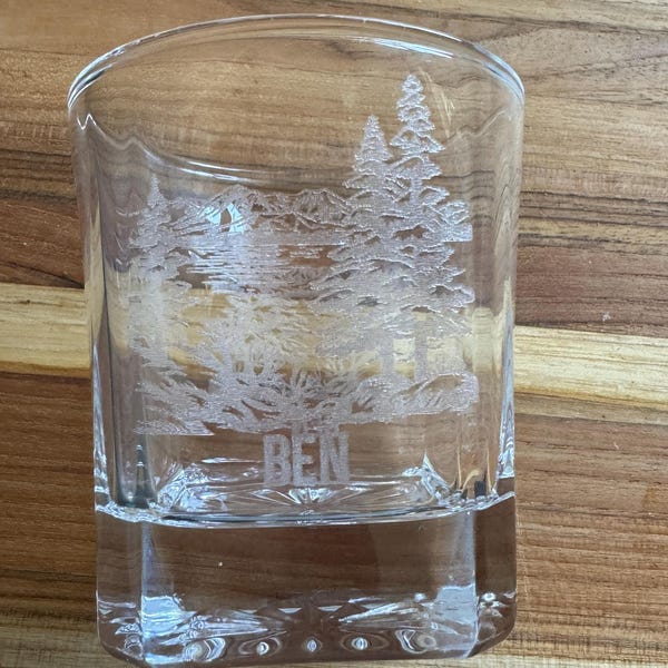 Moose Antlers Whiskey Glass, Forest Wildlife Decor, Rustic Barware ...