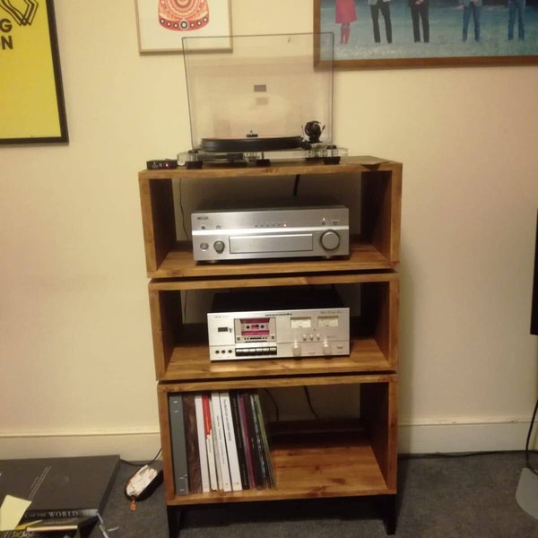 3 Tier Scandinavian Hi Fi Rack, Audio Rack - Component Rack - Amplifier ...