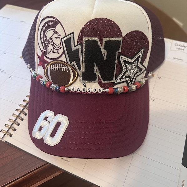 Everything Football Mama Trucker Hat Chain High School Spirit Friday ...