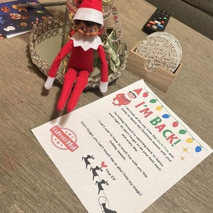 DIGITAL DOWNLOAD Elf Letter, Christmas Letter for Kids, I'm Back Letter ...