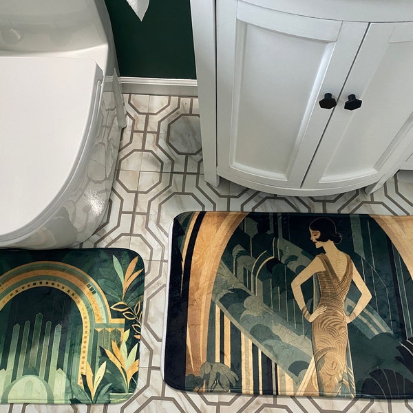 1920s Elegant Art Deco - Vintage Flapper Shower Curtain - Timeless ...