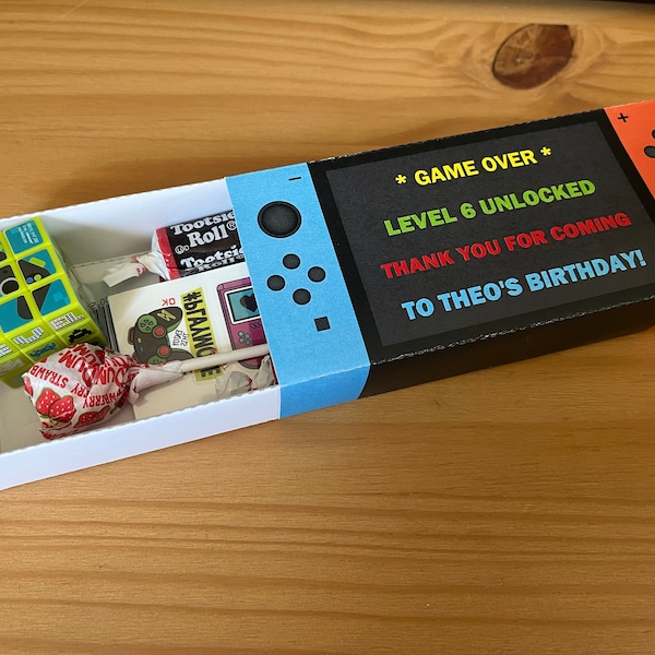 Video Game Theme Favor Box. Gamer Party. Video Game Party. Printable ...