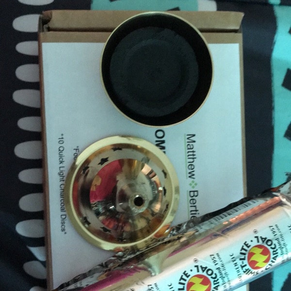 The Complete Incense Resin Set - 4 Resins, Charcoal Discs, Brass Burner ...