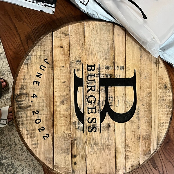 Whiskey Barrel Guest Book, Bourbon Barrel Lid, Bourbon Barrel Guest ...