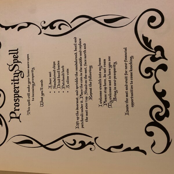 Witches' Prosperity Spell Image | Digital Clipart | Instant Download ...