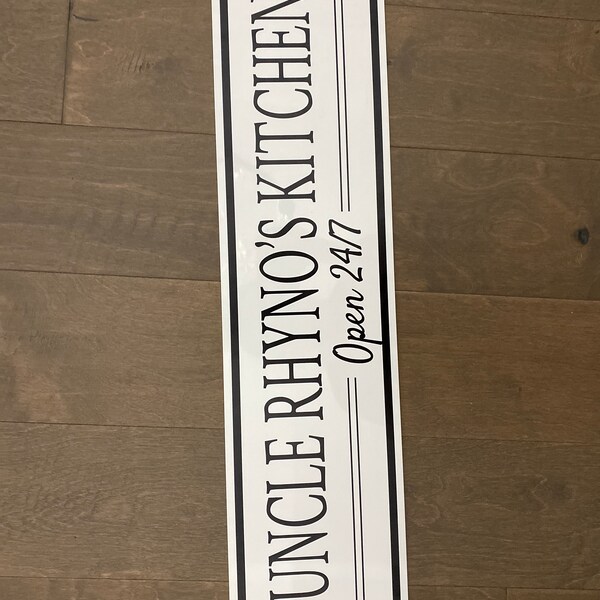 Kitchen Open 24/7 Sign, Personalized Kitchen Name Sign, Custom Gift ...