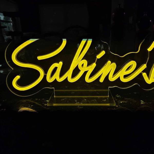 Custom Neon Sign With Spanish Text, LED Neon Illuminated Phrase ...