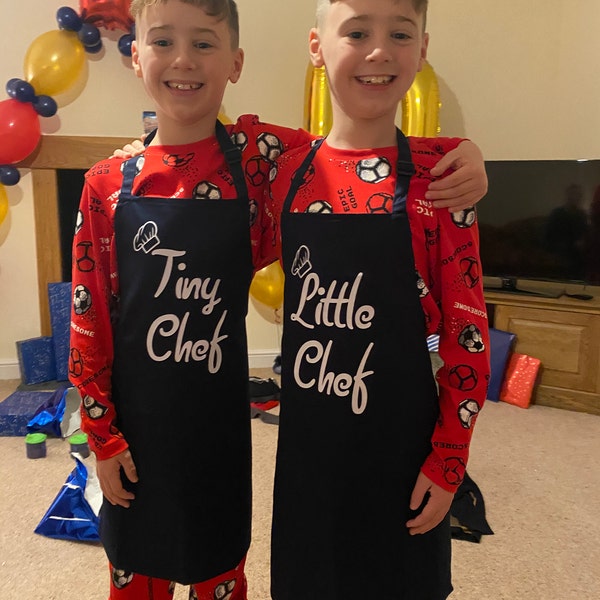Personalised Kids Childrens Chef (name) Apron Baking Cooking Novelty ...