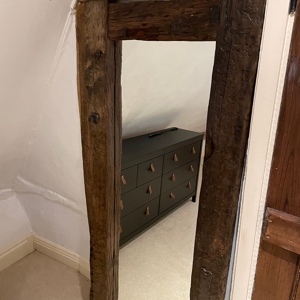 Large Reclaimed Oak Wooden Beam Coat Rack - Etsy