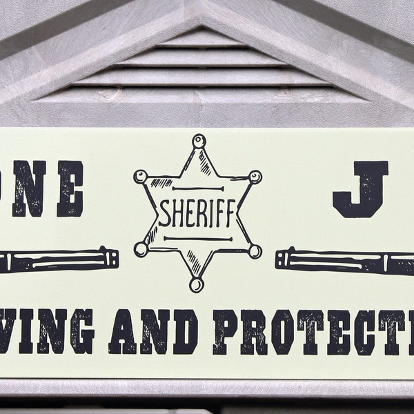 Western Sheriff Sign, Custom Sheriff Sign, Custom Police Gift, Sheriff ...