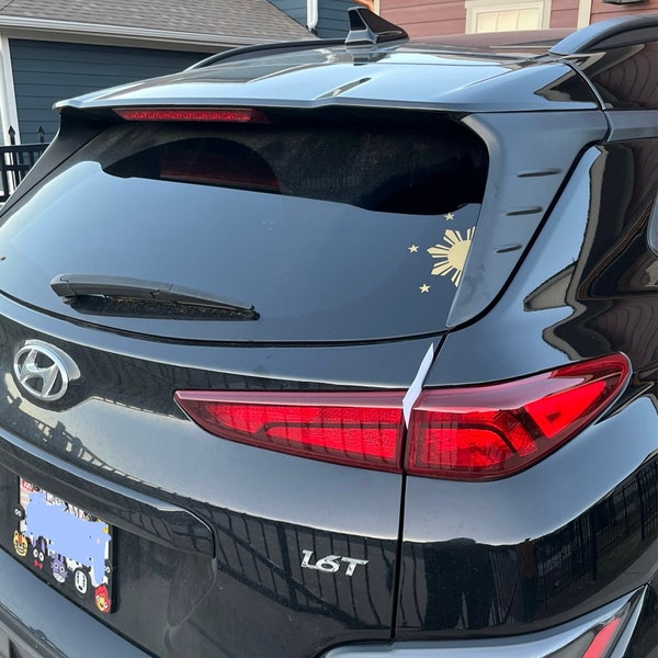 Philippine Flag Rising Sun Window Sticker Decal in Yellow - Etsy