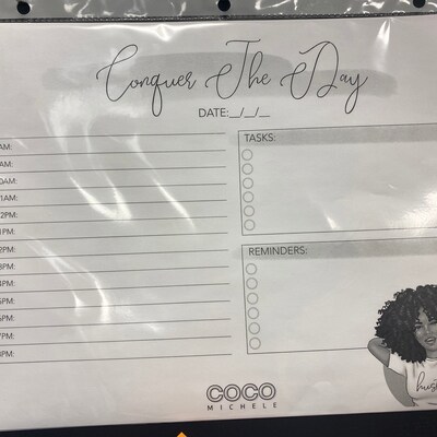 Printable Daily Planner With African American Illustration - Etsy