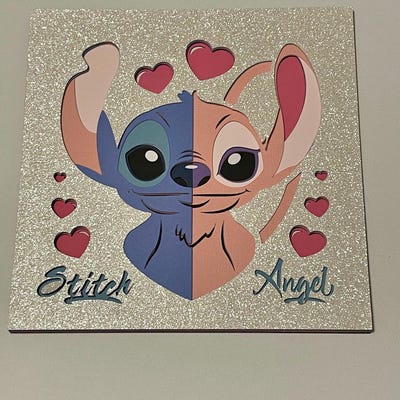 Stitch 2 Paper Cut Light Box Template Files, Shadow Box, 3D Papercut ...