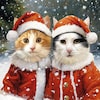 Custom Christmas Cat Portrait, Royal Pet Portrait, Christmas Gift, Wall ...