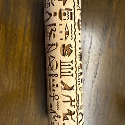 Mexican Folk Pattern Mini Rolling Pin, Embossing Rolling Pin, Laser ...