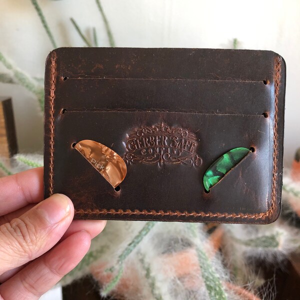 Leather Guitar Pick Wallet - Etsy