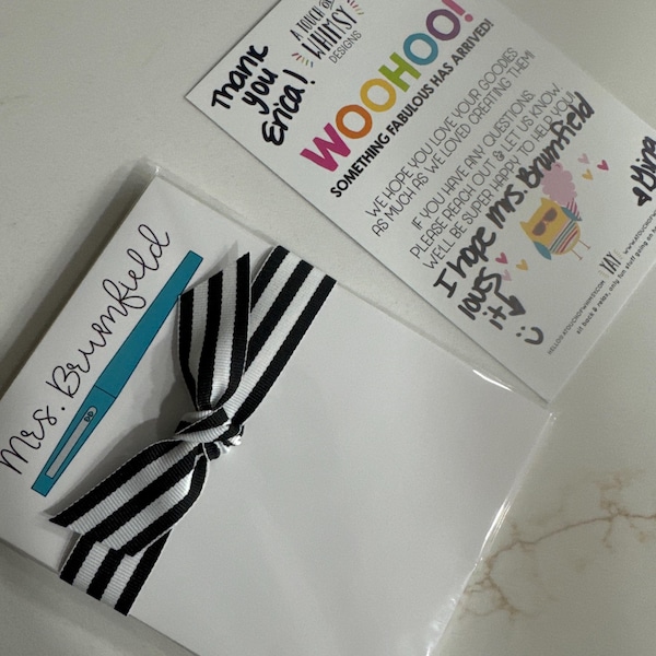 Flair Pen Personalized Notepad | Customized Note Pad | Jotter Pad ...