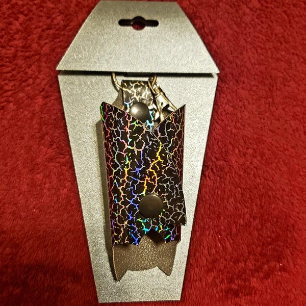 Goth Bat Wing Keychain SVG | Mans Bat Key Cover Template Key Wrap Bag ...