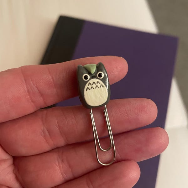 Clay Bookmark Paperclip Figurine | Ghibli Inspired | Cute | Minimal ...