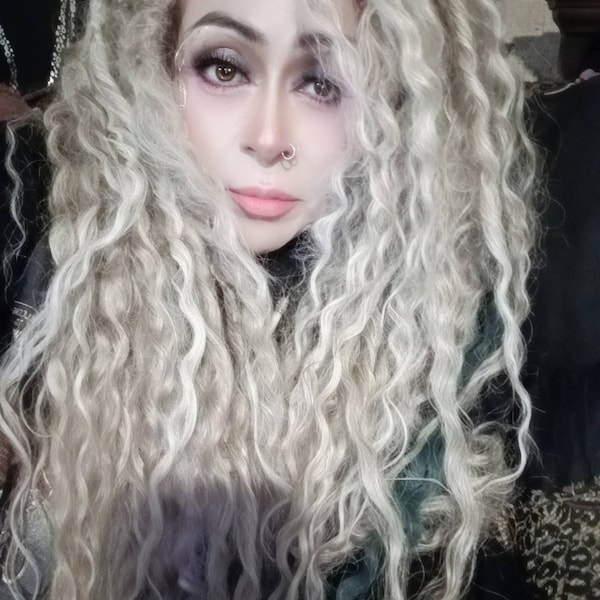 Synthetic Brown Curls.dreads and Braid/viking Style Synthetic Hair ...
