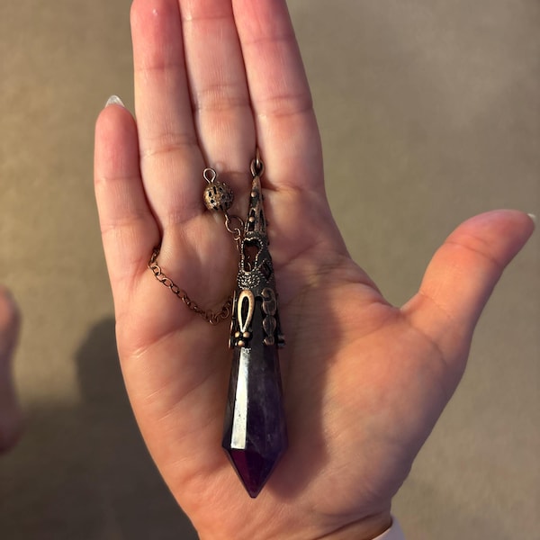 Multi-faceted Crystal Pendulum for Dowsing Natural Gem Stone Spiritual ...