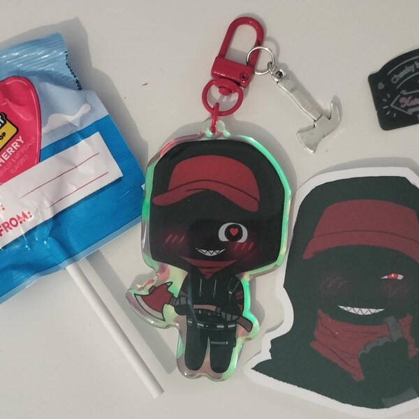 Nauseaxe_404 [monster Mediator] Holo Keychain - Etsy
